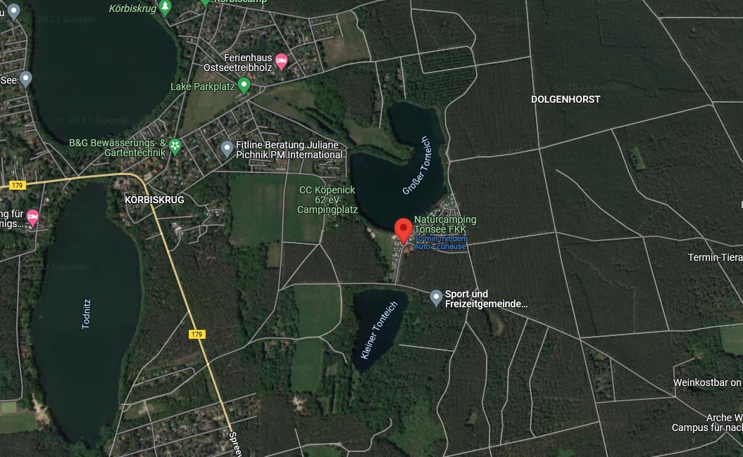 Anfahrt – FKK – Naturcamping am Tonsee